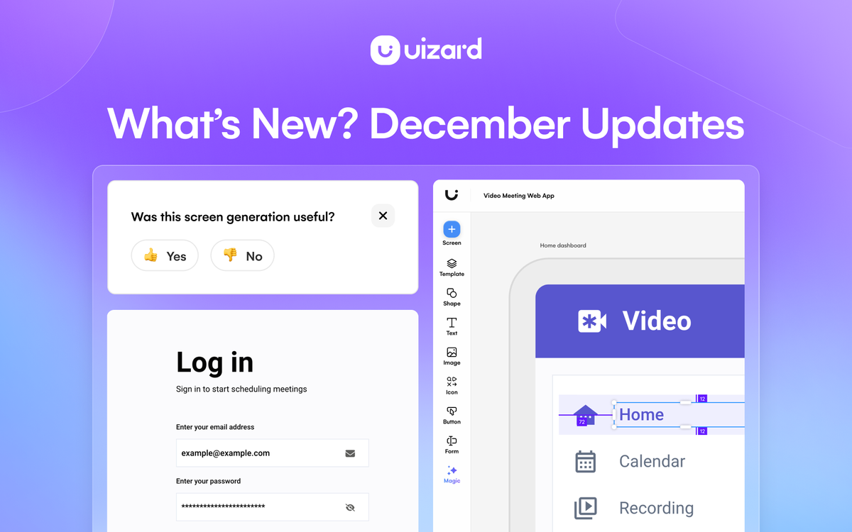 What’s New? December Updates | Uizard