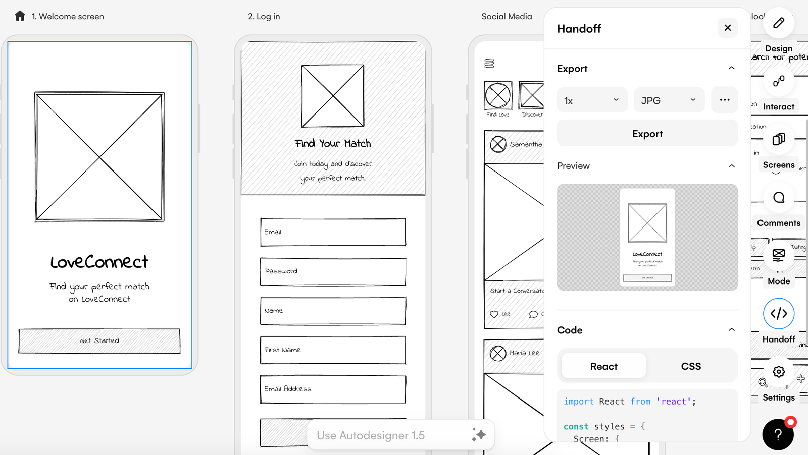 Text To Wireframe With Autodesigner | Uizard