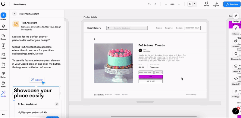 A Guide To Uizard’s Magic Features | AI Design | Uizard