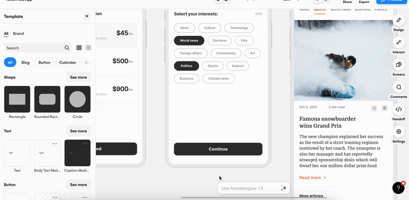 Create UI Designs With Text Prompts | AI Design | Uizard