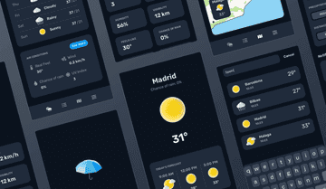 Weather App UI Design Template | Weather App UI Template | Uizard