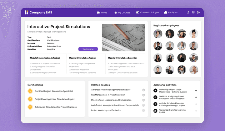 Enterprise E-learning Web App Template | Elearning Web App Design | Uizard