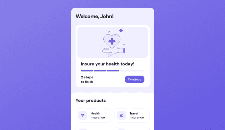 Insurance App UI Design Template | Insurance App UI | Uizard