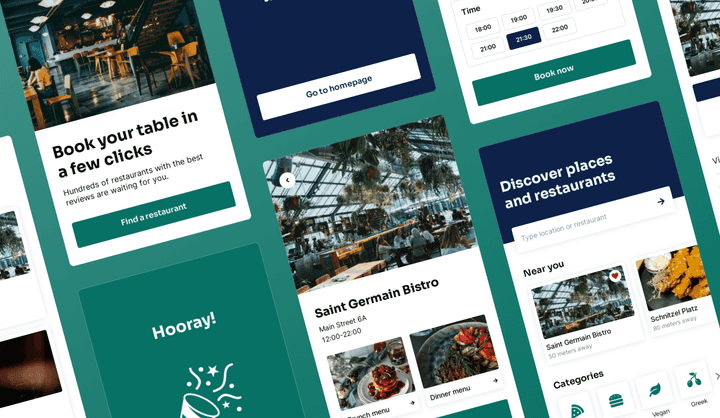Restaurant Booking App UI Design Template | Uizard