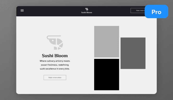 Restaurant Website Wireframe Template | Uizard