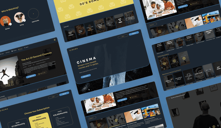 Movie Streaming Web App Template | Movie Web App Design | Uizard