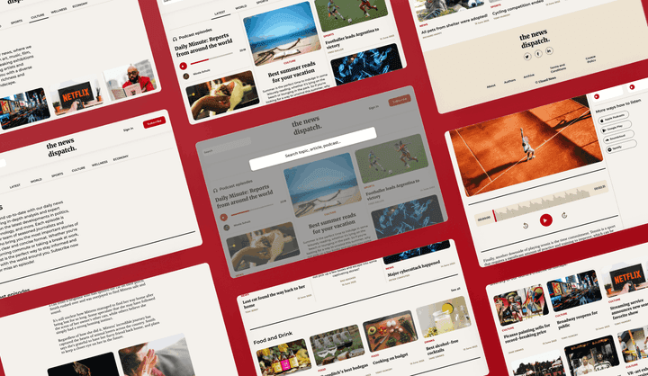 News Web App Template | News Web App UI Design | Uizard