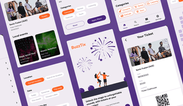 Ticket Booking Light App Template | Ticket Booking UI Design | Uizard
