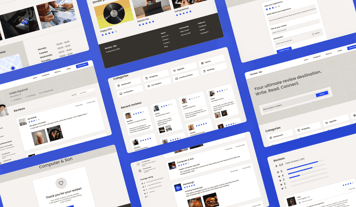 Review Website Template | Customer Review Web Design | Uizard