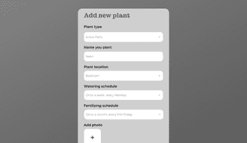 Plant Care App Wireframe Template | Plant Care App Prototype | Uizard