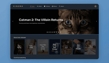 Movie Streaming Web App Template | Movie Web App Design | Uizard