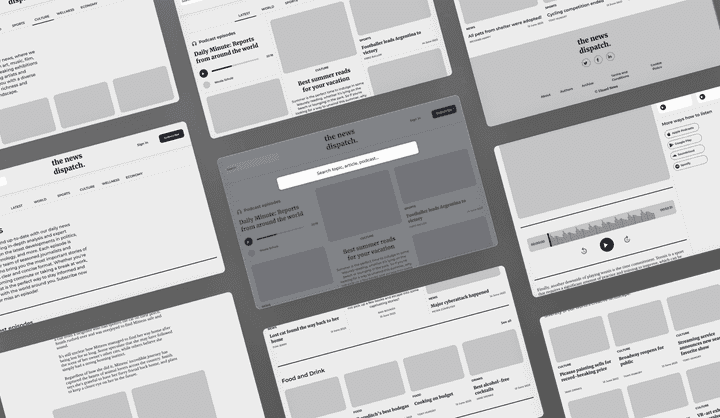 News Website Wireframe Template | News Website Wireframe | Uizard