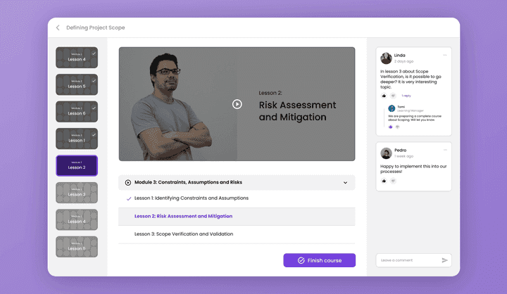 Enterprise E-learning Web App Template | Elearning Web App Design | Uizard