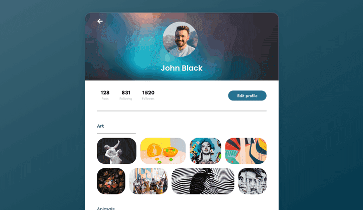 Moodboard Tablet App Template | Mood Board UI Design | Uizard