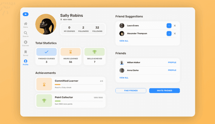 E Learning Website Template | E Learning Website UI | Uizard