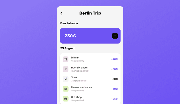 Group Expense Mobile App Template | Group Expense App Design | Uizard