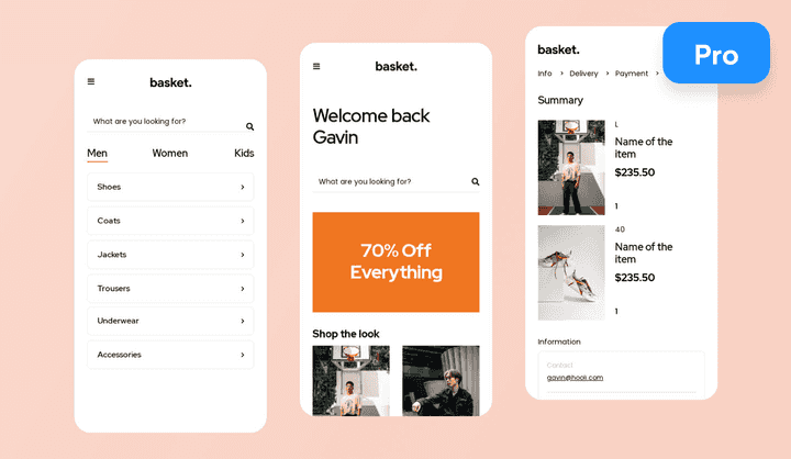 Clothing App UI Design Template | Uizard
