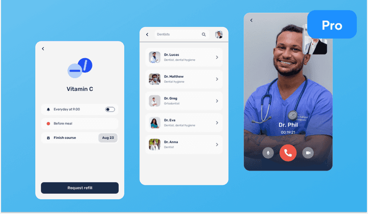 Healthcare Mobile App Design Template | Uizard