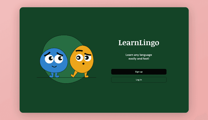 Language Learning Web App Template | Uizard