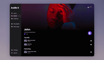 Music Streaming Website Template | Uizard