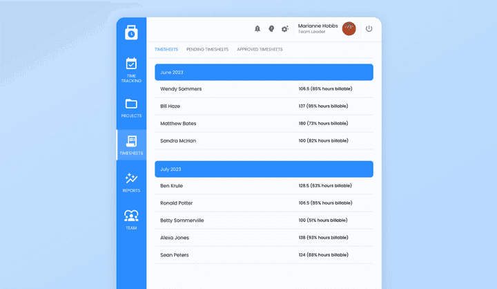 Employee Time Tracking Tablet App Template | Uizard