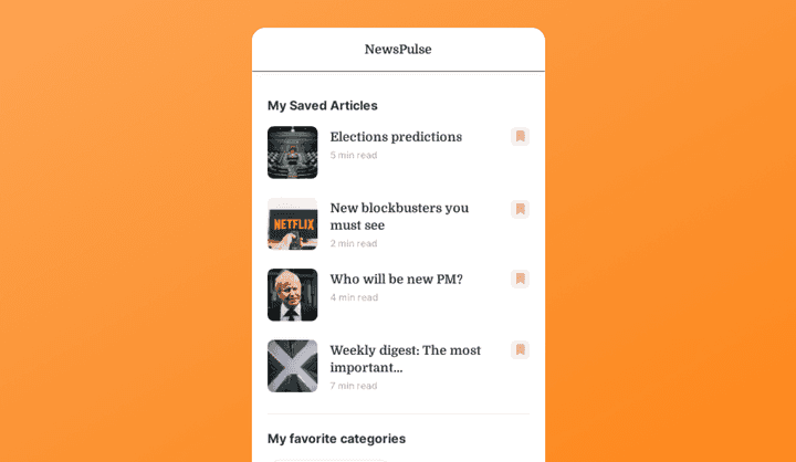 News App Template | News App UI Design | Uizard