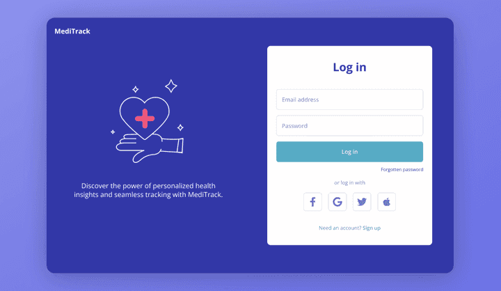 Medical Dashboard Web App Template | Medical Web App Design | Uizard