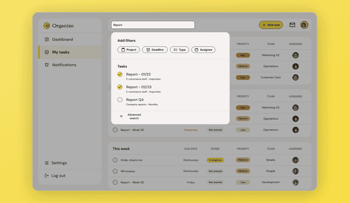 Task Management Web App Template | Uizard