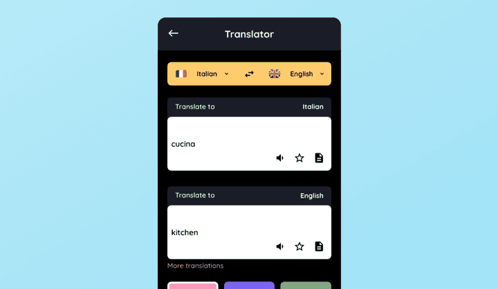 Dictionary Dark App Template | Dictionary App UI Design| Uizard