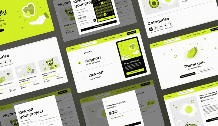 Crowdfunding Website Template | Crowdfunding Website Design | Uizard