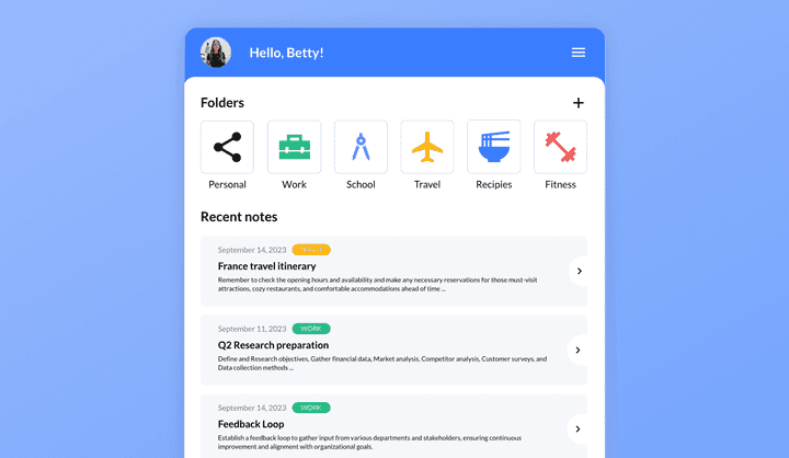 Note Taking Tablet App Template | Note Taking Tablet App UI Design | Uizard