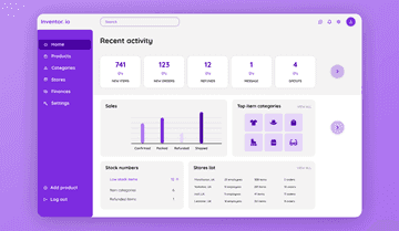 Inventory Web App Template | Inventory Web App Design | Uizard