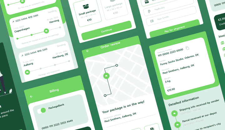 Package Delivery App Template | Parcel Delivery App UI Design | Uizard