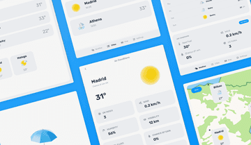 Weather Tablet App Template | Weather App Design | Uizard
