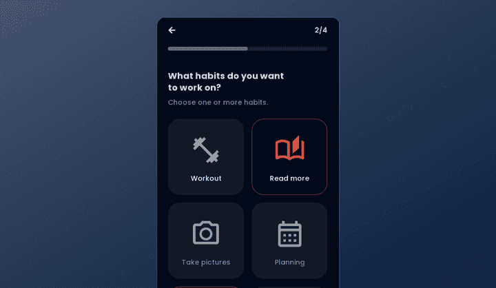 Habit Tracker App Design Template | Uizard