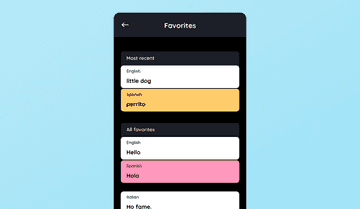 Dictionary Dark App Template | Dictionary App UI Design| Uizard
