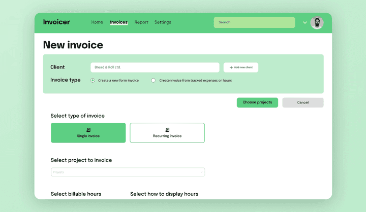 Invoicing Web App Template| Invoicing Web App UI Design | Uizard Invoicing Web App Template| Invoicing Web App UI Design | Uizard