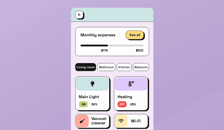 Smart Home App UI Design Template | Uizard