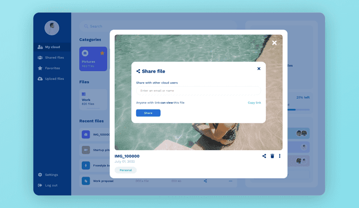 Cloud Storage Website Template | Cloud Storage UI | Uizard