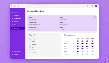 Inventory Web App Template | Inventory Web App Design | Uizard