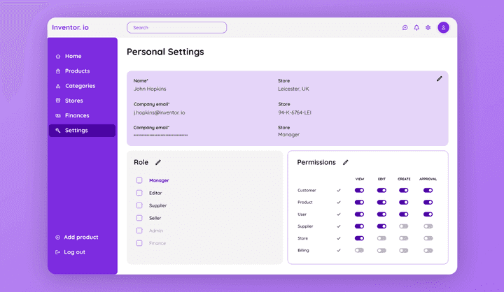 Inventory Web App Template | Inventory Web App Design | Uizard