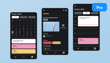 Calendar App Template | Calendar App UI Design | Uizard