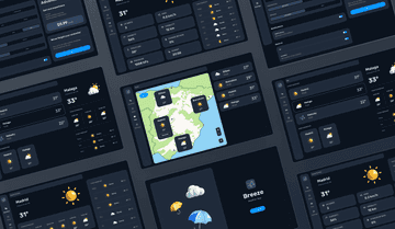 Weather Web App Design Template | Weather Web UI Design | Uizard