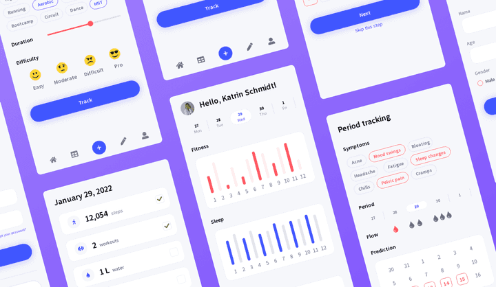 Health Tracker App Ui Design Template Uizard