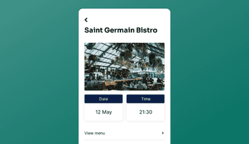 Restaurant Booking App UI Design Template | Uizard