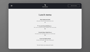 Restaurant Website Wireframe Template | Uizard
