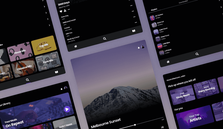 Music Streaming Tablet App Template | Uizard