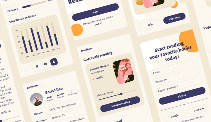 Book App UI | Book App UI Design Template | Uizard