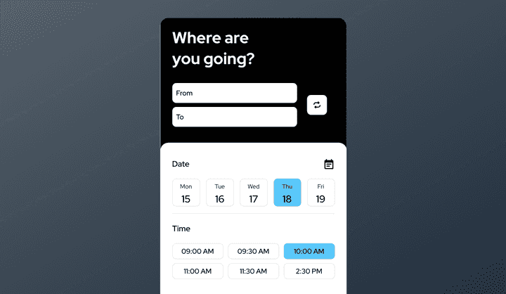 Car Pooling App Design | Car Sharing App UI Template | Uizard