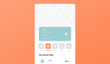 Transport App UI Design Template | Transport App Design | Uizard